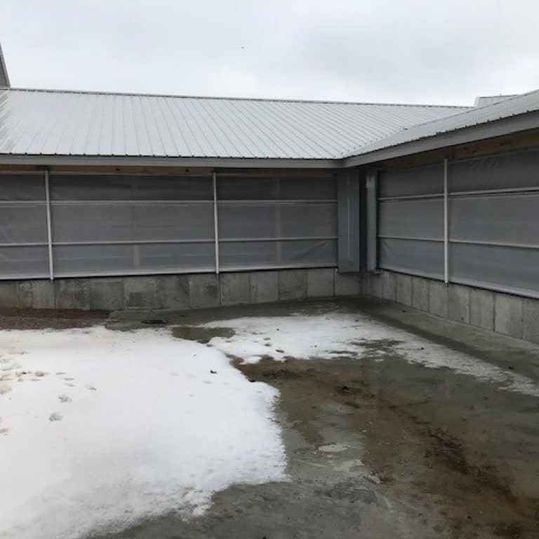 Roll Up Dairy Barn Curtains | AKA Livestock Curtains